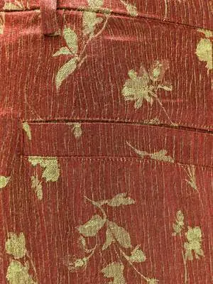 Dries Van Noten Viscose Blend Trousers With Floral Pattern