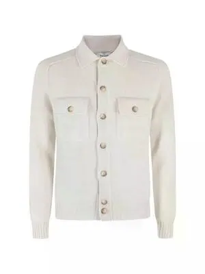 GRAN SASSO Button-up Chest-pocket Cardigan - Neutrals