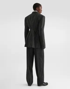 Dolce & Gabbana Pinstripe Virgin Wool Trousers Collection