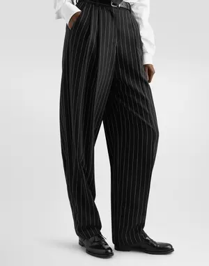 Dolce & Gabbana Pinstripe Virgin Wool Trousers Collection