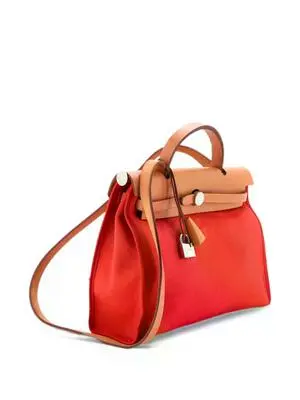 Hermès Herbag Zip Leather And Toile 31 Shoulder Bag