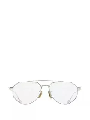 CUTLER & GROSS 017 Geometric-frame Glasses - Silver