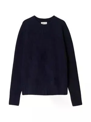 MERZ B. SCHWANEN Ribbed-knit Raglan-sleeve Sweater