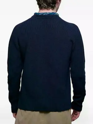 MERZ B. SCHWANEN Ribbed-knit Raglan-sleeve Sweater
