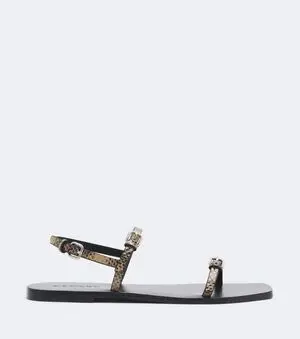 A.emery Adley Snake-effect Leather Sandals