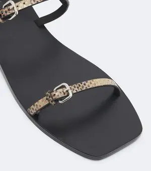 A.emery Adley Snake-effect Leather Sandals