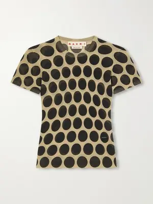 Marni Polka-dot Knitted T-shirt - Multi