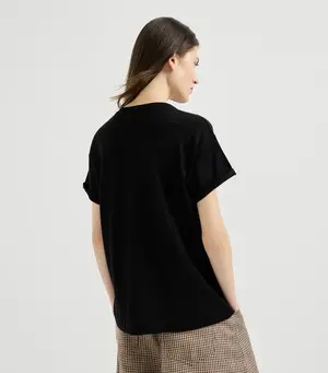Brunello Cucinelli Cashmere-blend Sparkle Short-sleeve Sweater
