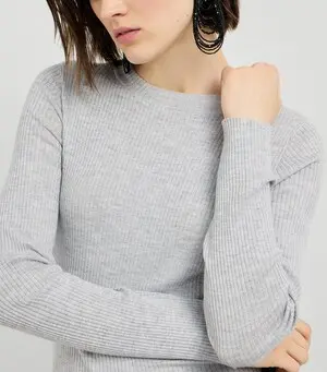 Brunello Cucinelli Cashmere-blend Ribbed Sparkle Sweater