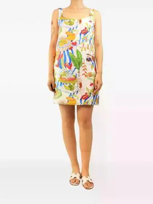 Farm Rio Printed Linen Mini Dress