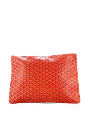 Goyard Senat Zip Coated Canvas Gm Pouch - Orange