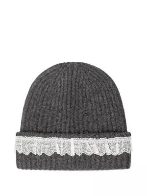 GANNI Beanie In Lace Wool