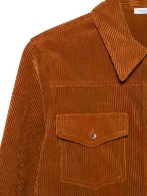 Patrizia Pepe Fine-corduroy Flap-pocket Shirt