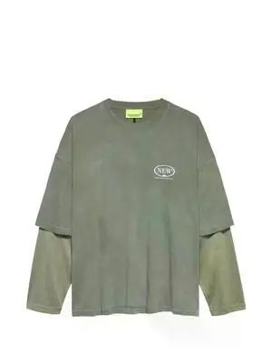 NEW AMSTERDAM SURFASSOCIATION Double-layer Mesh-sleeve T-shirt - Green