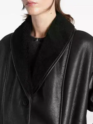 SALVATORE SANTORO Shearling-trim Leather Jacket