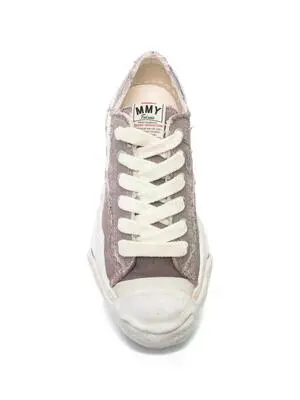 Mihara Yasuhiro Hank Og Graffiti Check Sole Canvas Low-top Sneakers