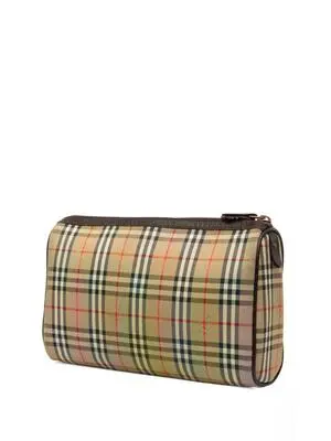 Burberry 20th Century Haymarket Check Canvas Clutch Bag - Neutrals