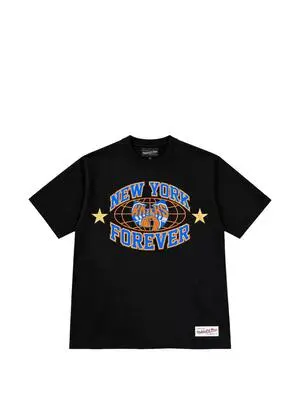 Mitchell & Ness X Wu-tang X Nba New York Knicks Ny Forever T-shirt - Black