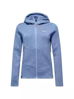 SALEWA Logo-embroidered Zip-up Hoodie - Blue