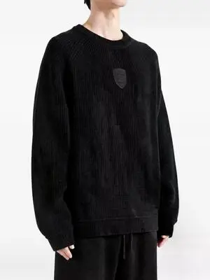 Hugo Boss X Porsche Logo-patch Ribbed-knit Sweater