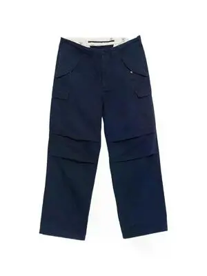 UNIVERSAL OVERALL Cargo-pockets Wide-leg Trousers - Blue