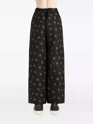 COMME DES GARÇONS TAO Floral-print Drawstring Trousers