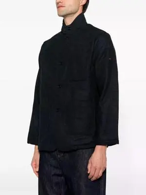 KOIKE BARCELONA Herringbone-pattern Patch-pocket Jacket - Blue
