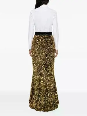 STYLAND Sequin-embellished Stretch-design Maxi Skirt