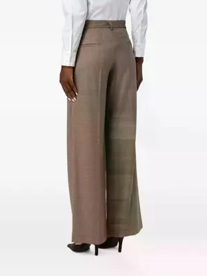MAR DE MARGARITAS Houndstooth-pattern Pleated Trousers