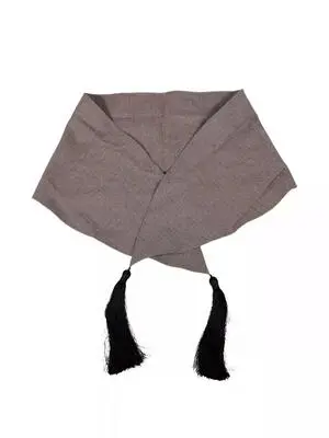 THE EROSE Tassel-detail Wool Scarf - Neutrals