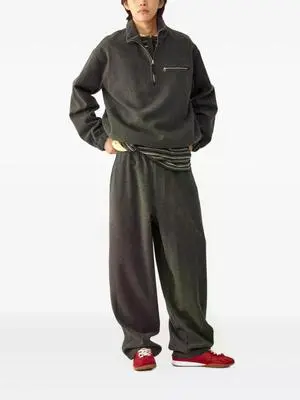 STUDIO TOMBOY Drawstring-hem Straight-leg Trousers - Grey