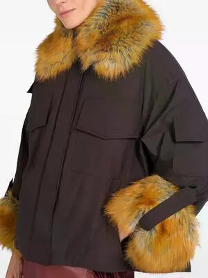 CANADIAN Yoho Faux-fur Trim Multi-pocket Jacket