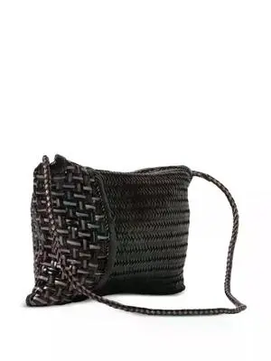 VIPERA Pillow Patch Woven Shoulder Bag - Brown