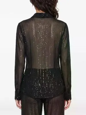 Andamane Sequin-embellished Sheer Shirt