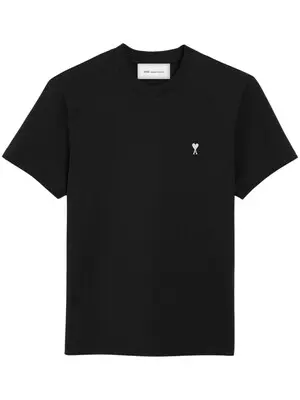 AMI Paris De Coeur Cotton T-shirt - Black