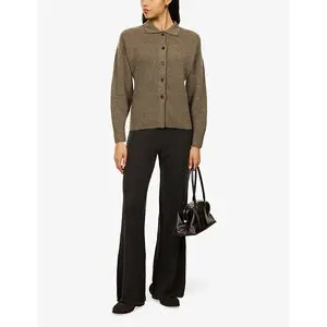 Le Kasha Ribbed Long-sleeve Cashmere Knitted Cardigan