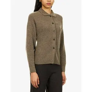 Le Kasha Ribbed Long-sleeve Cashmere Knitted Cardigan