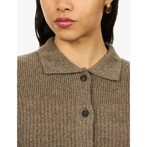 Le Kasha Ribbed Long-sleeve Cashmere Knitted Cardigan