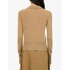 Le Kasha Ribbed-trims Cashmere Knitted Polo Cardigan