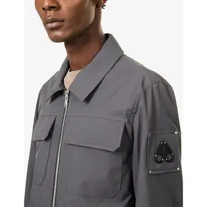 Moose Knuckles Jacques Logo-badge Woven Jacket - Cement