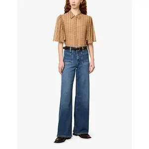 FRAME Le Slim Palazzo High-rise Stretch-denim Jeans