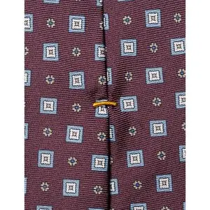 Eton Medallion Floral-print Silk Tie - Dark Red