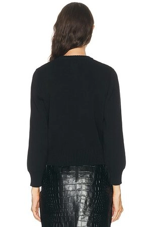 TOTEME Cropped Cotton Knit Sweater
