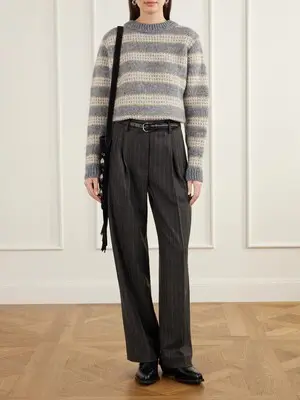 SKALL STUDIO Harry Pinstriped Recycled Wool-twill Straight-leg Pants