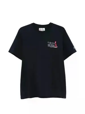 MC2 SAINT BARTH Arnott Embroidered Logo-patch T-shirt - Blue