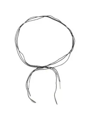 Antonelli Firenze Skye Bead-embellished Self-tie Belt - Black