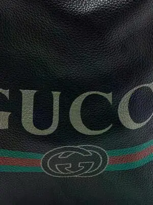 Gucci Leather Drawstring Backpack