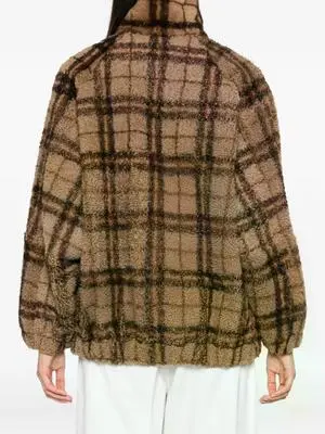 Brunello Cucinelli Check-pattern Shearling Jacket