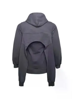 We11Done Layered-sleeve Cut-out Hoodie