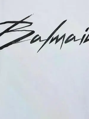 Balmain Logo-print Cap-sleeve T-shirt